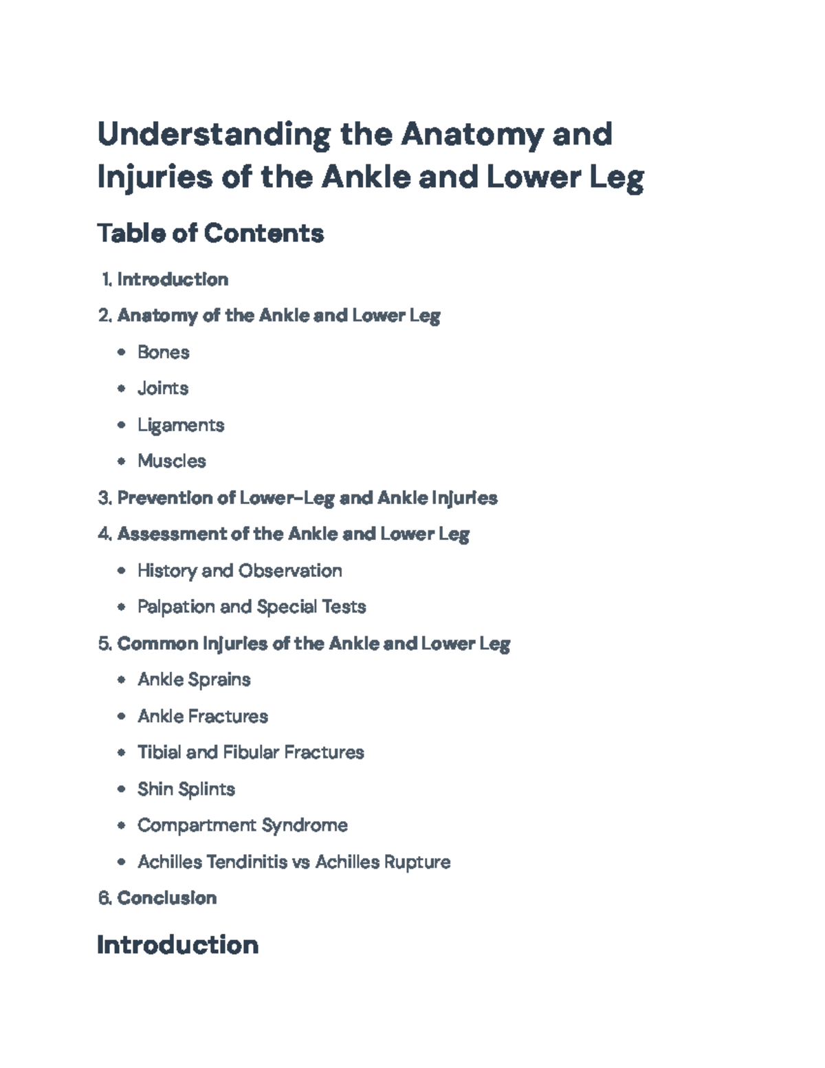Comprehensive Guide to Ankle and Lower Leg Anatomy & Injuries ...
