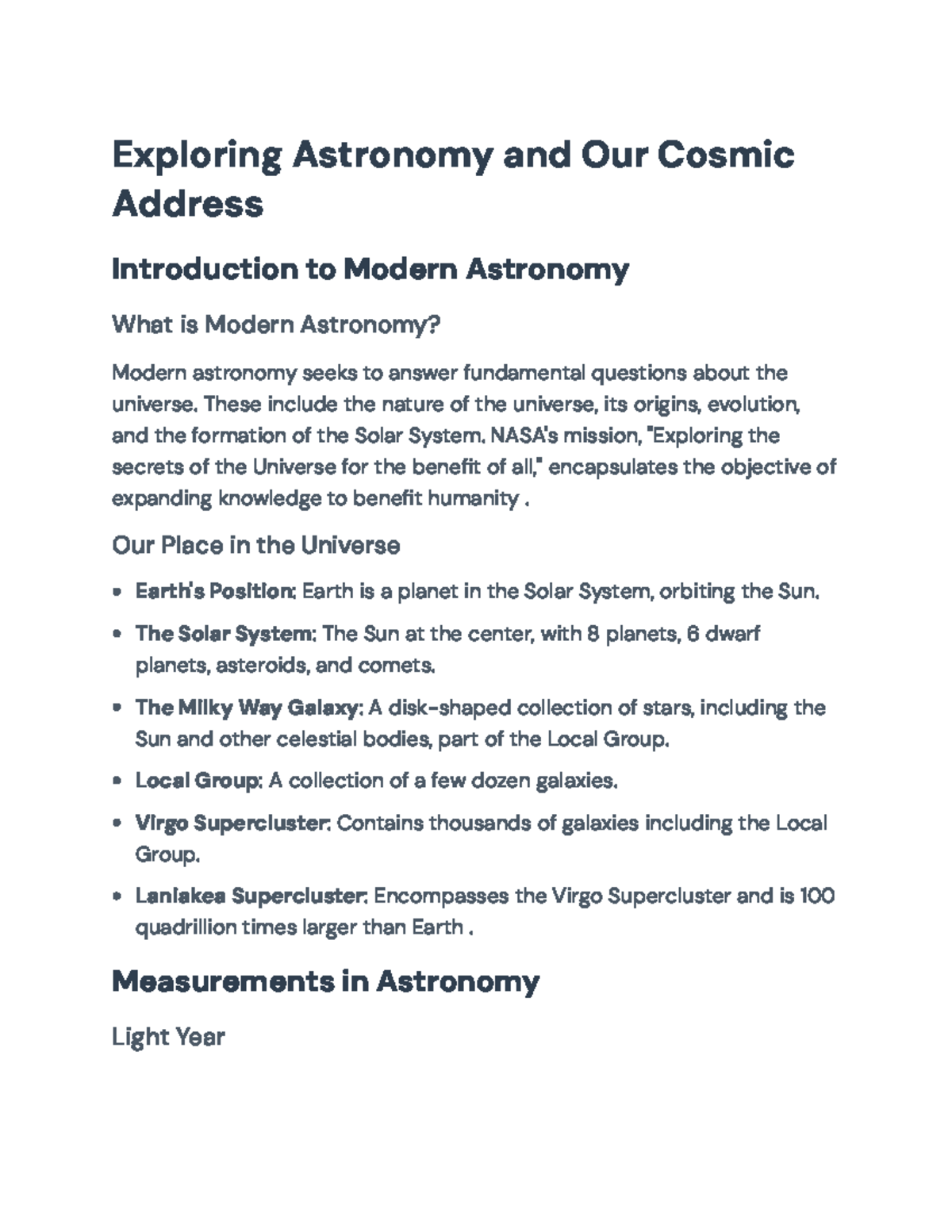 Introduction to Modern Astronomy: Exploring Our Cosmic Place ...