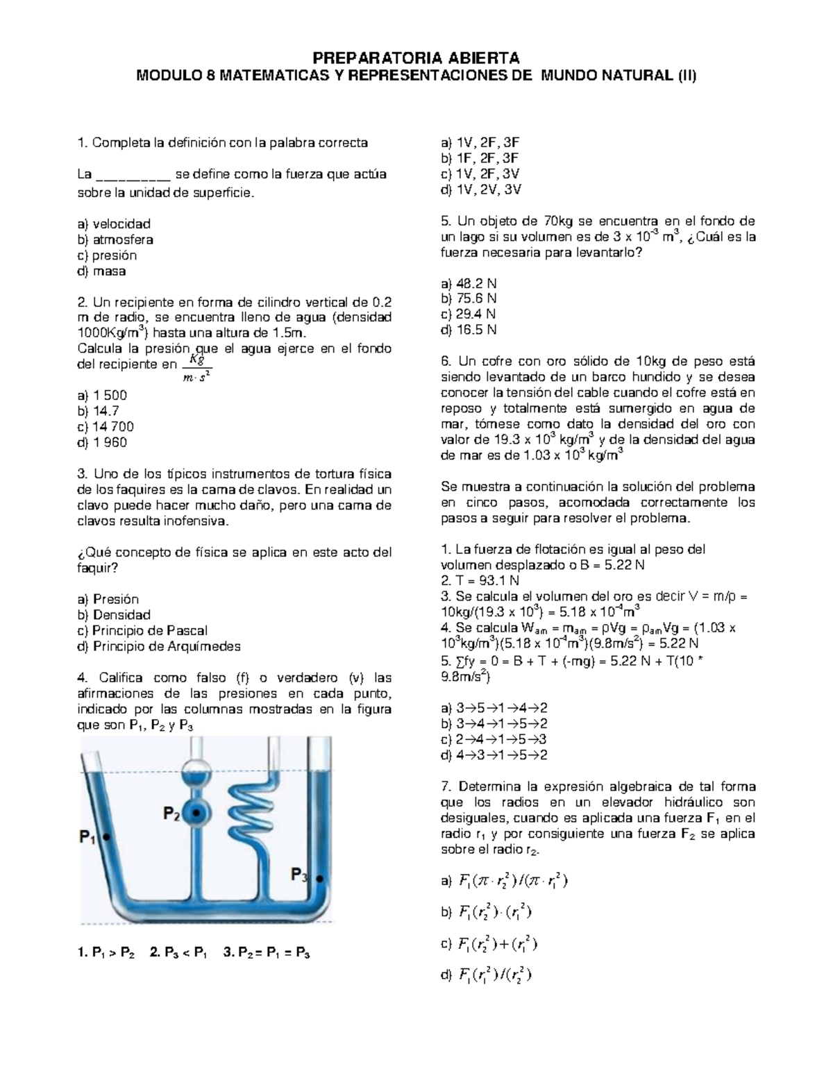 Guía II Módulo 8: Matemáticas y Representaciones de Mundo Natural - Studocu