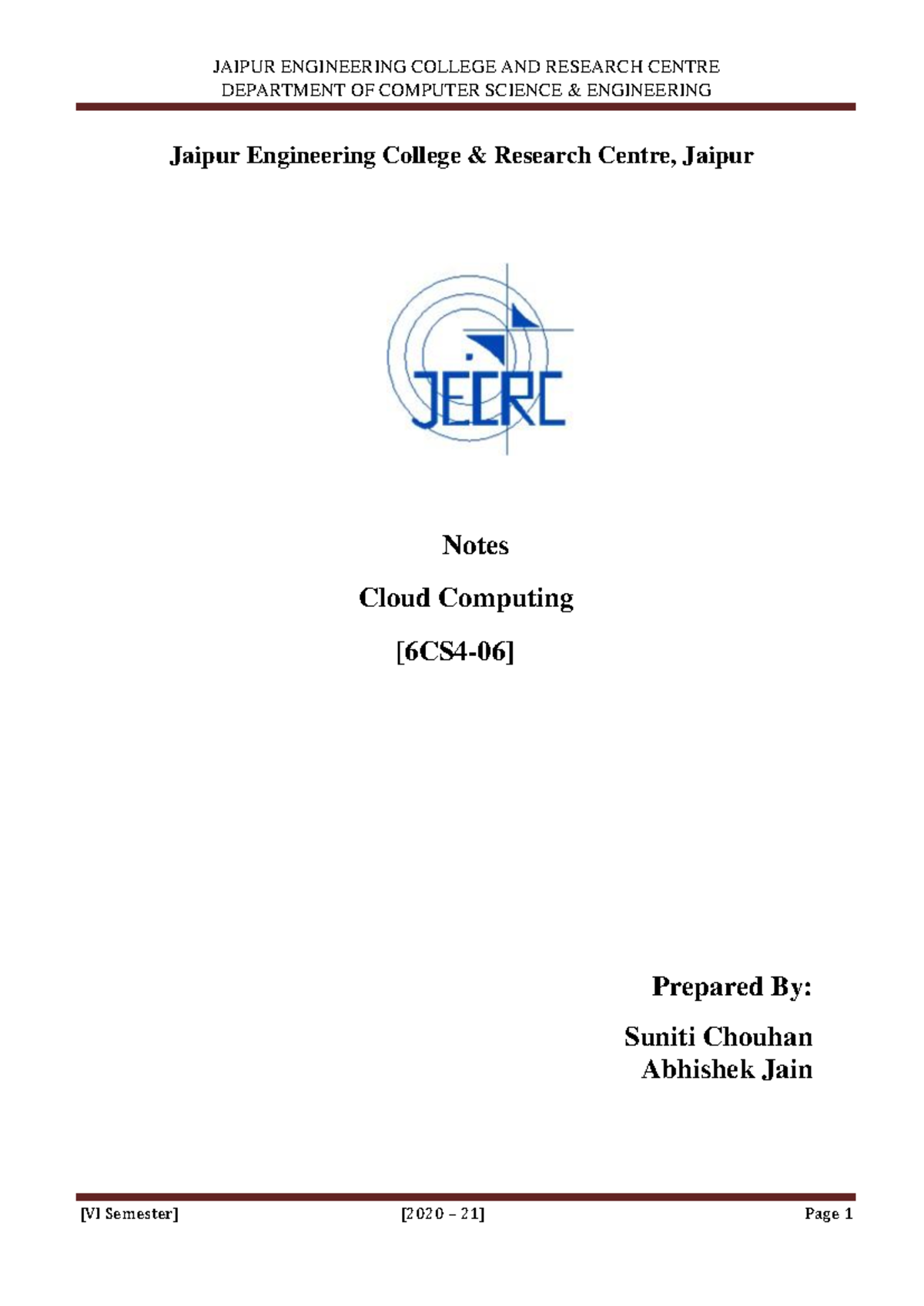 CSE 6th Sem: Cloud Computing Security Challenges & Solutions Notes ...