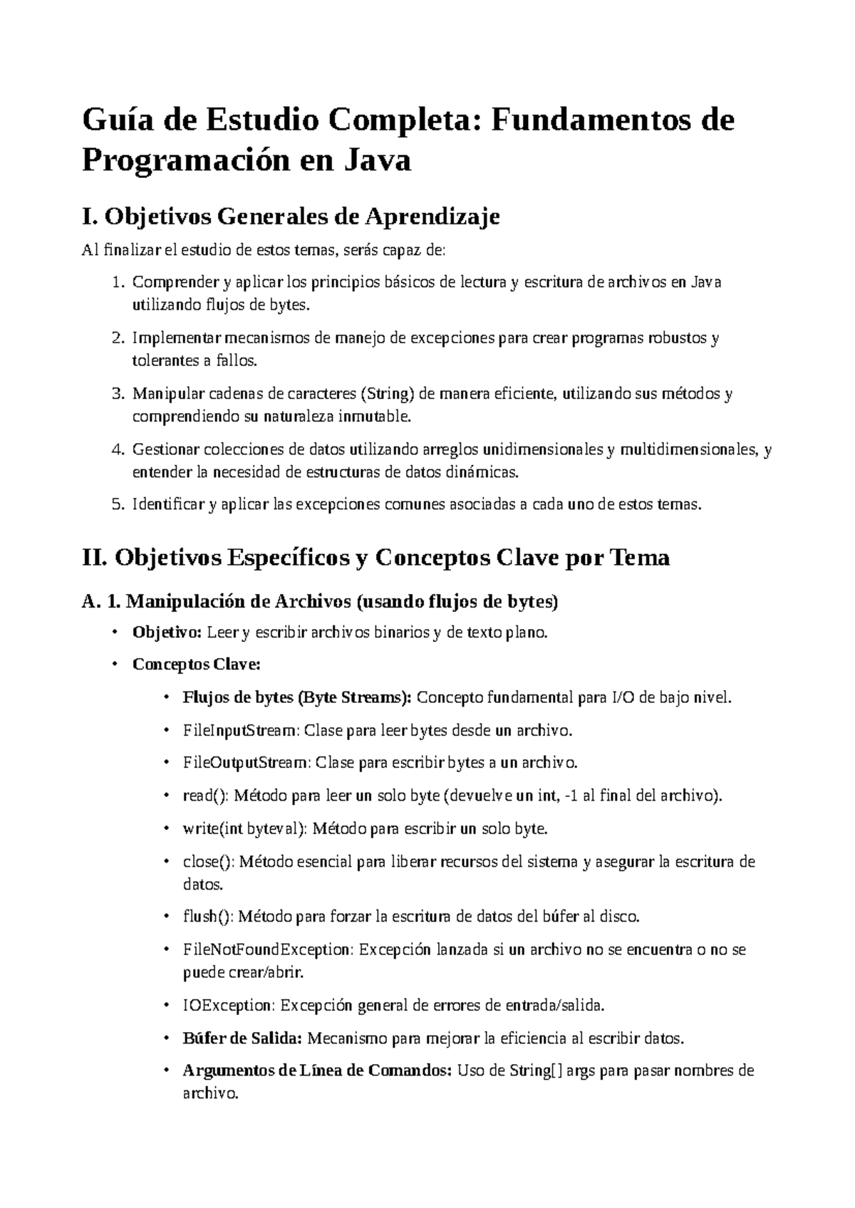 Guía de Estudio: Fundamentos de Programación en Java I - Módulo 4 - Studocu