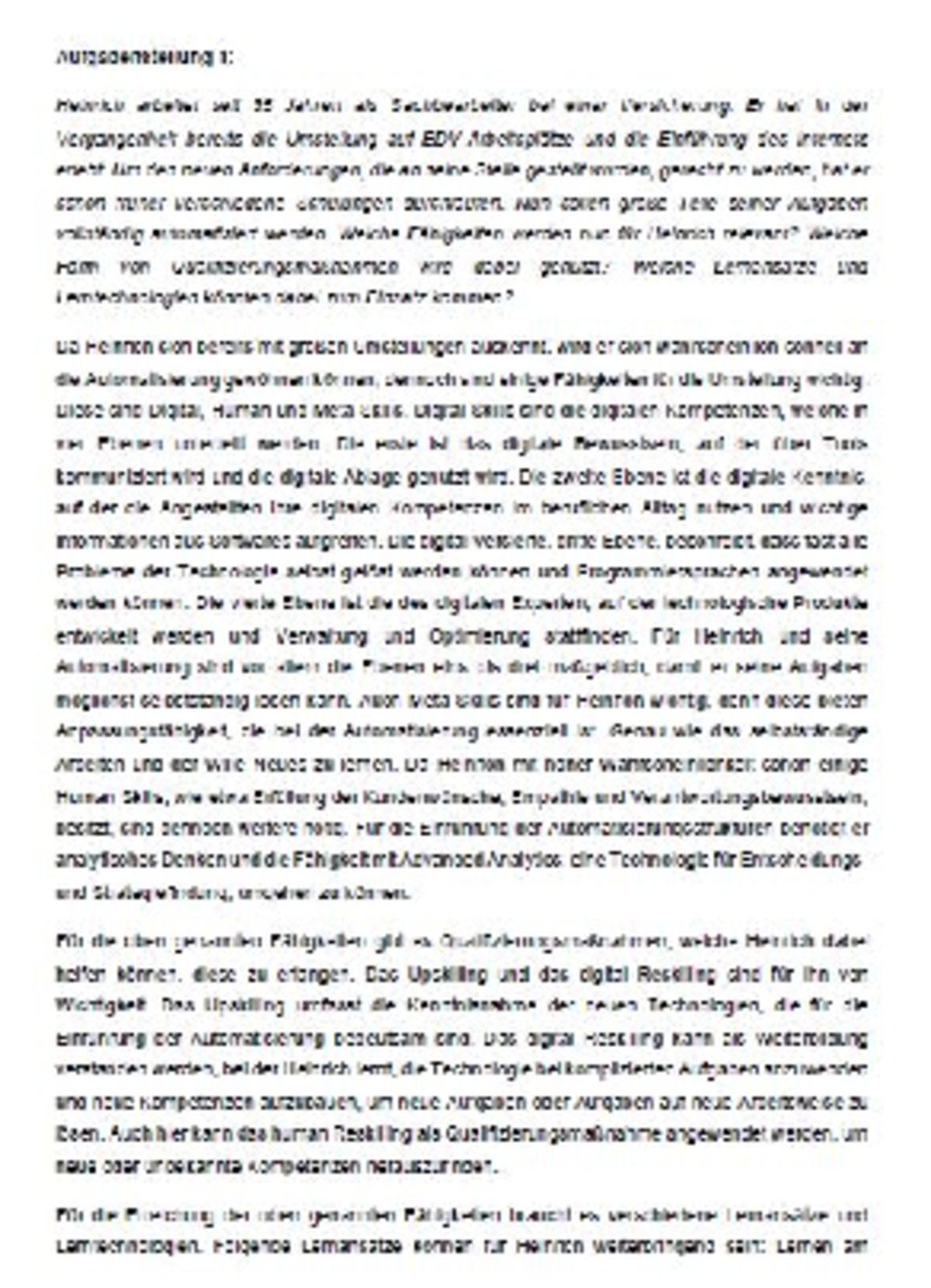 Digital Skills und Qualifizierungsmaßnahmen für Heinrich - Aufgabe 1 ...