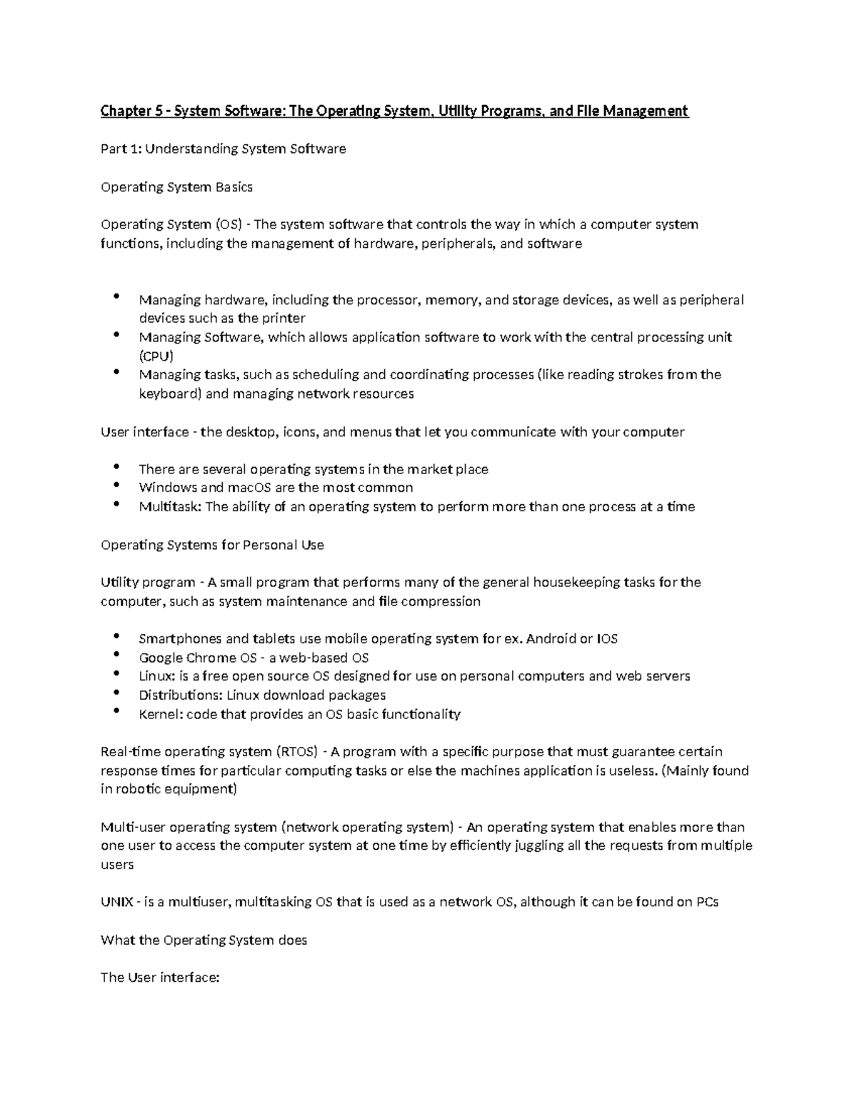 Chapter 5&6 CP102 - System Software & Hardware Overview Lecture Notes ...