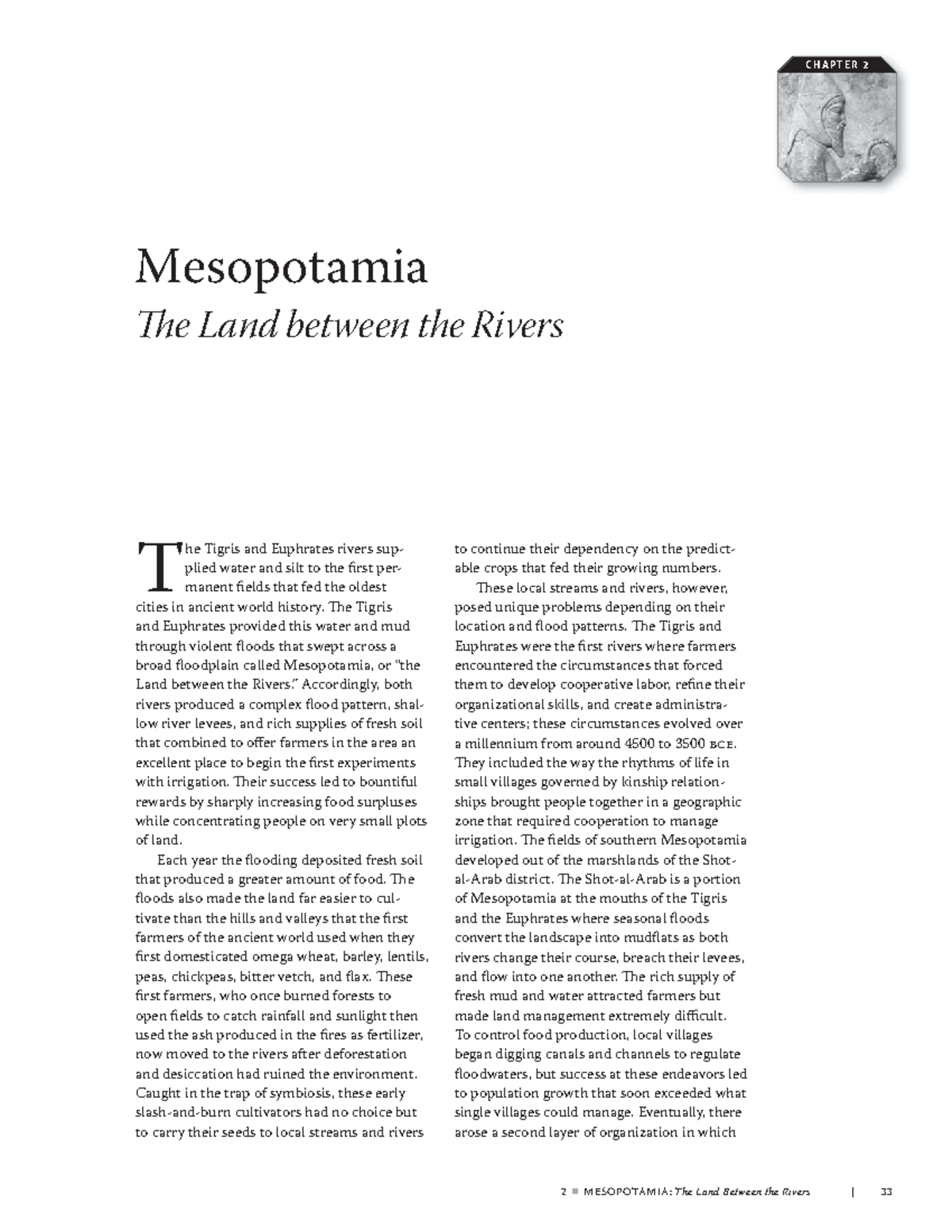 Chapter 2: Mesopotamia - The Land Between the Rivers (HIST 101) - Studocu
