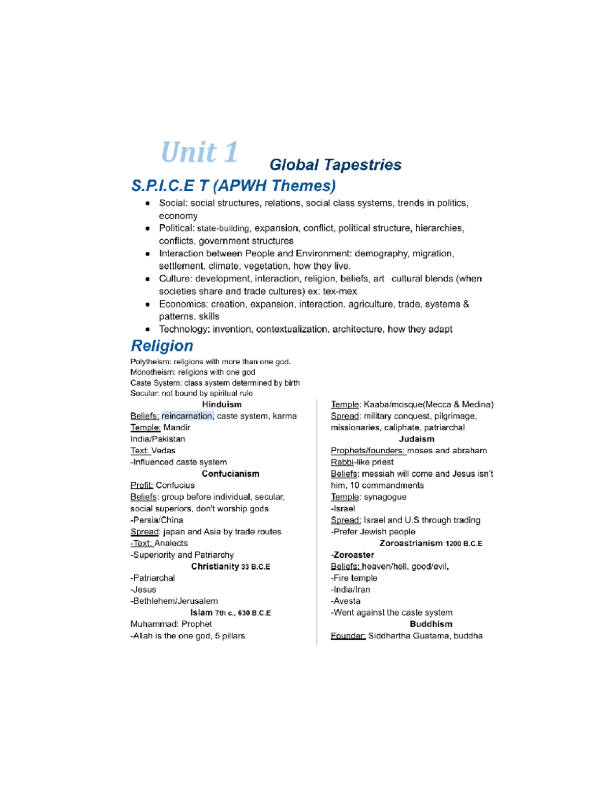 APWH Themes: Social, Political, Economic, and Cultural Developments ...