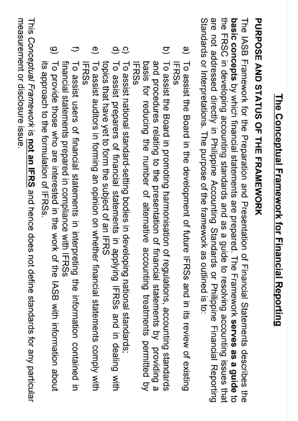 Conceptual Framework for Financial Reporting: Purpose & Status - Studocu