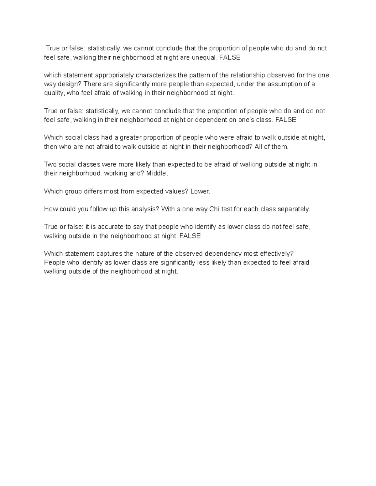 Chi Square Analysis Quiz - Understanding Relationships in Data - Studocu