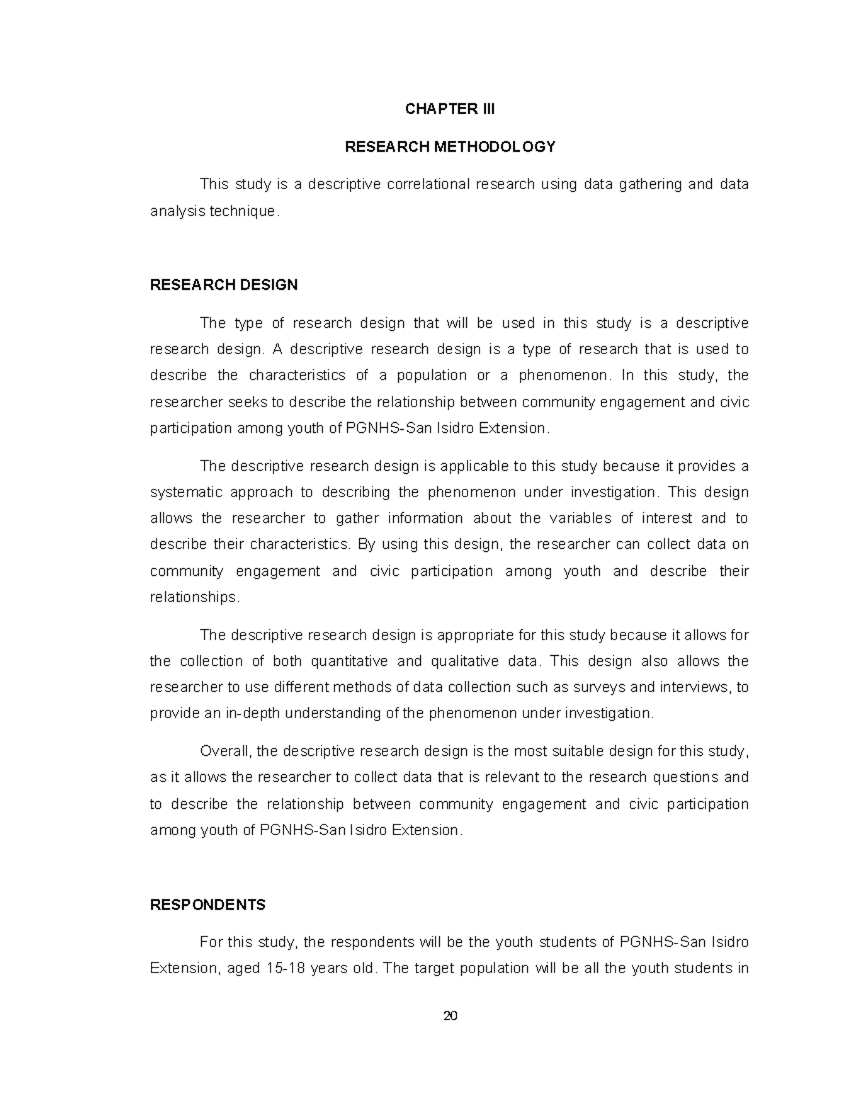 Research Methodology: Community Engagement & Civic Participation Among ...