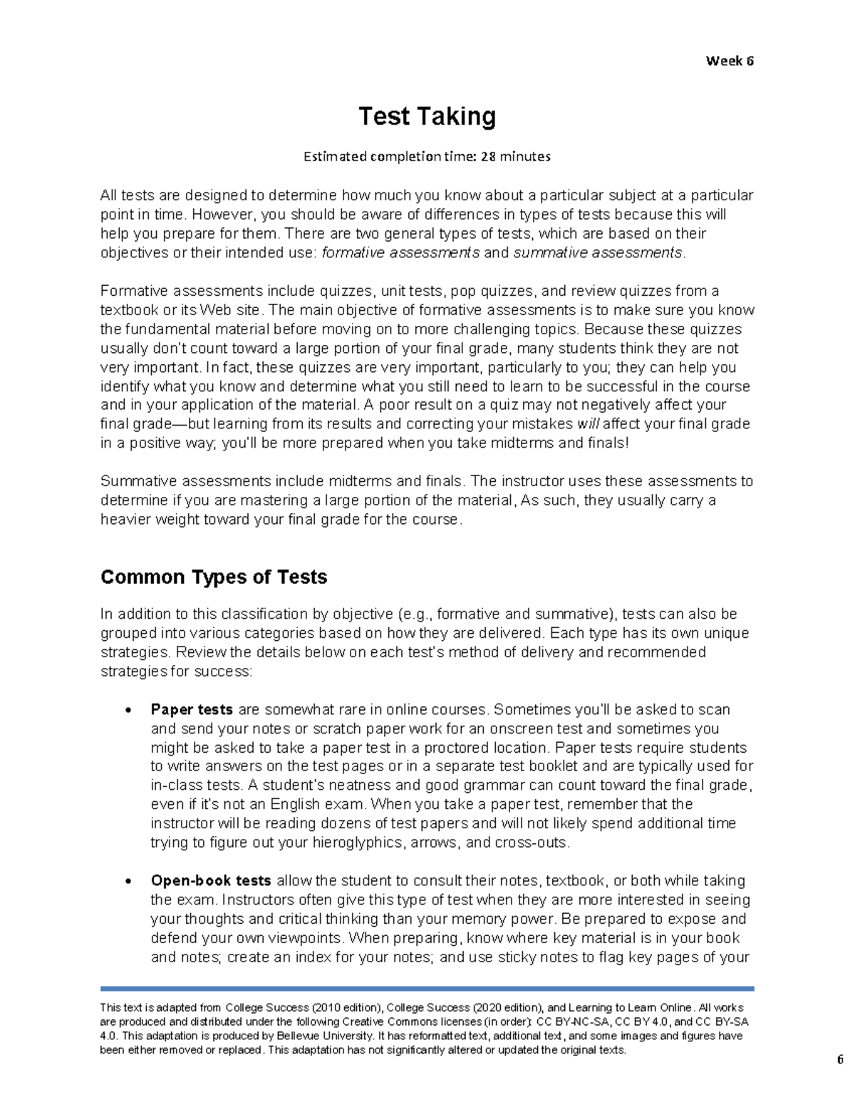 STS 110 Week 6 Test Taking Strategies and Tips for Success - Studocu
