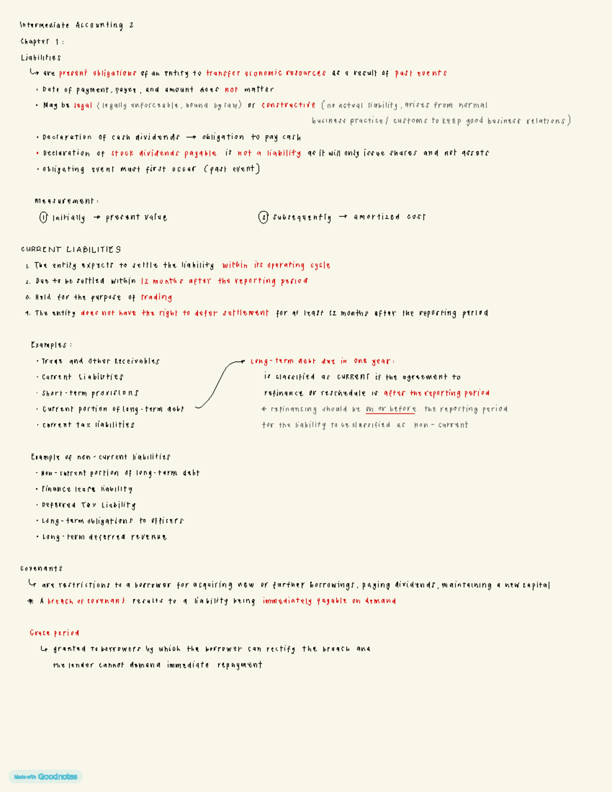 Intermediate Accounting Chapter 1 Liabilities Overview Studocu