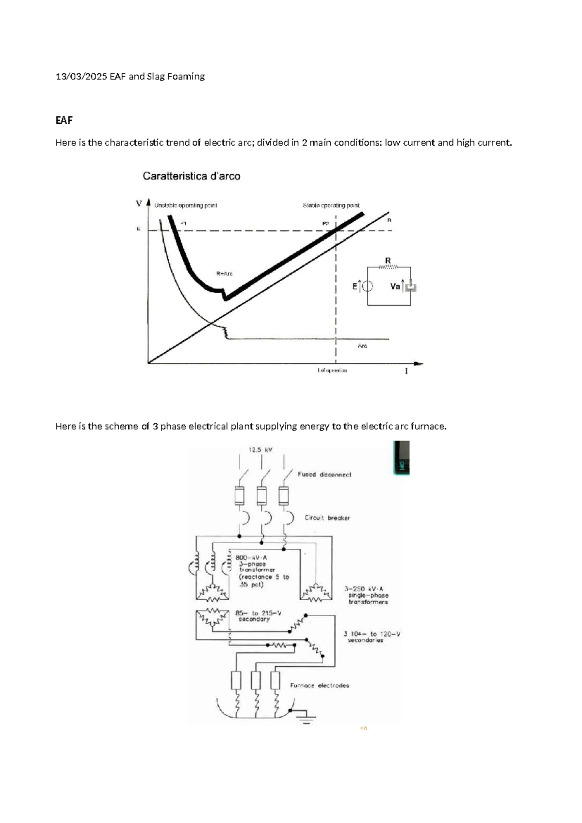 Electric Arc Furnace (EAF) and Slag Foaming Analysis - Studocu