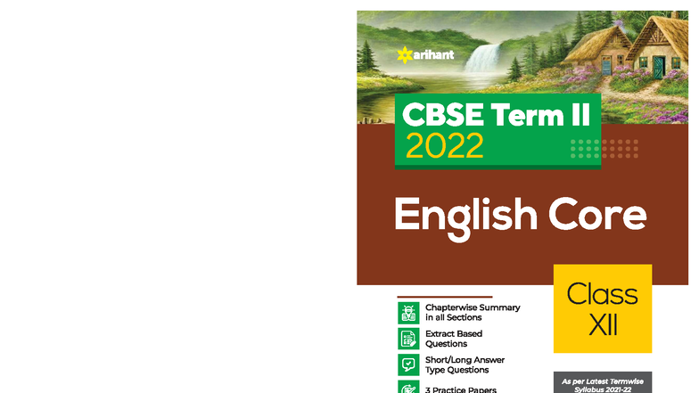Arihant Class 12 Term II English Core 2022 Chapterwise Summary ...
