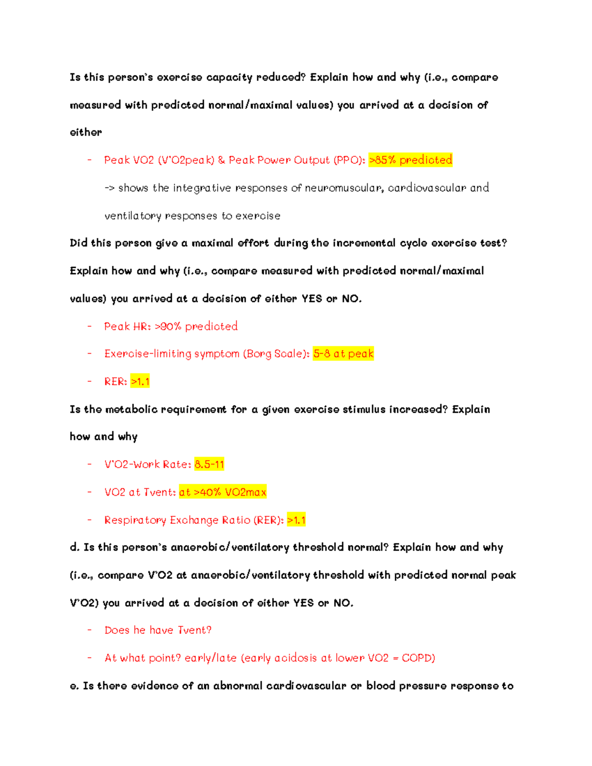 Cardiopulmonary Exercise Pathophysiology: Analyzing Peak VO2 & Effort ...