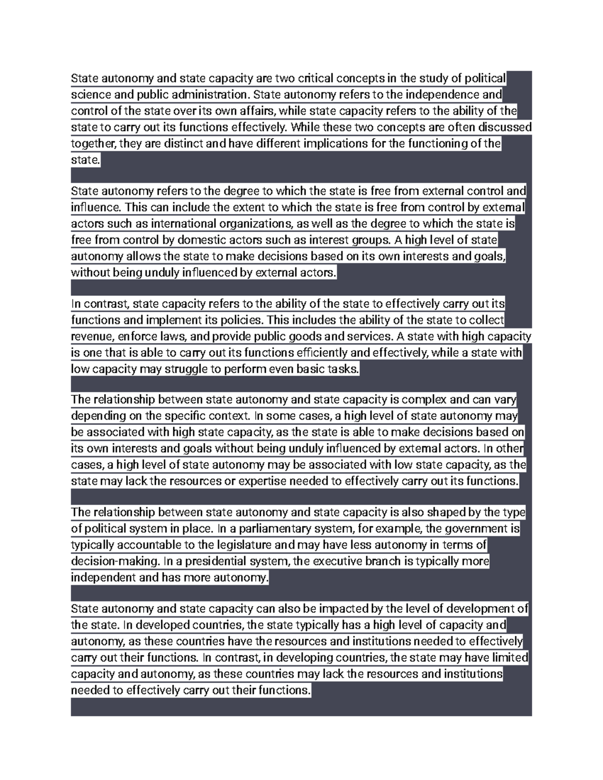 State Autonomy VS State Capacity - State autonomy and state capacity ...