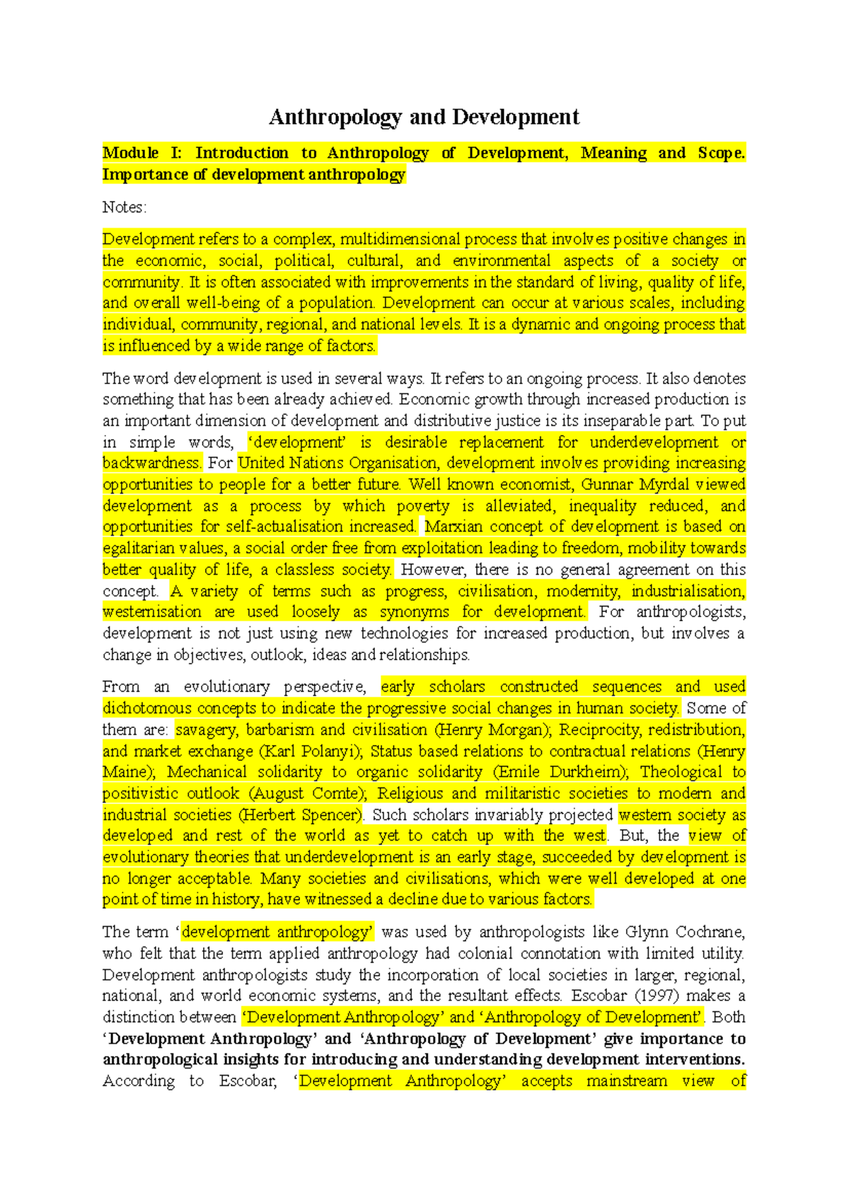 Anthro & Development 2: Key Concepts and Theories in Development ...