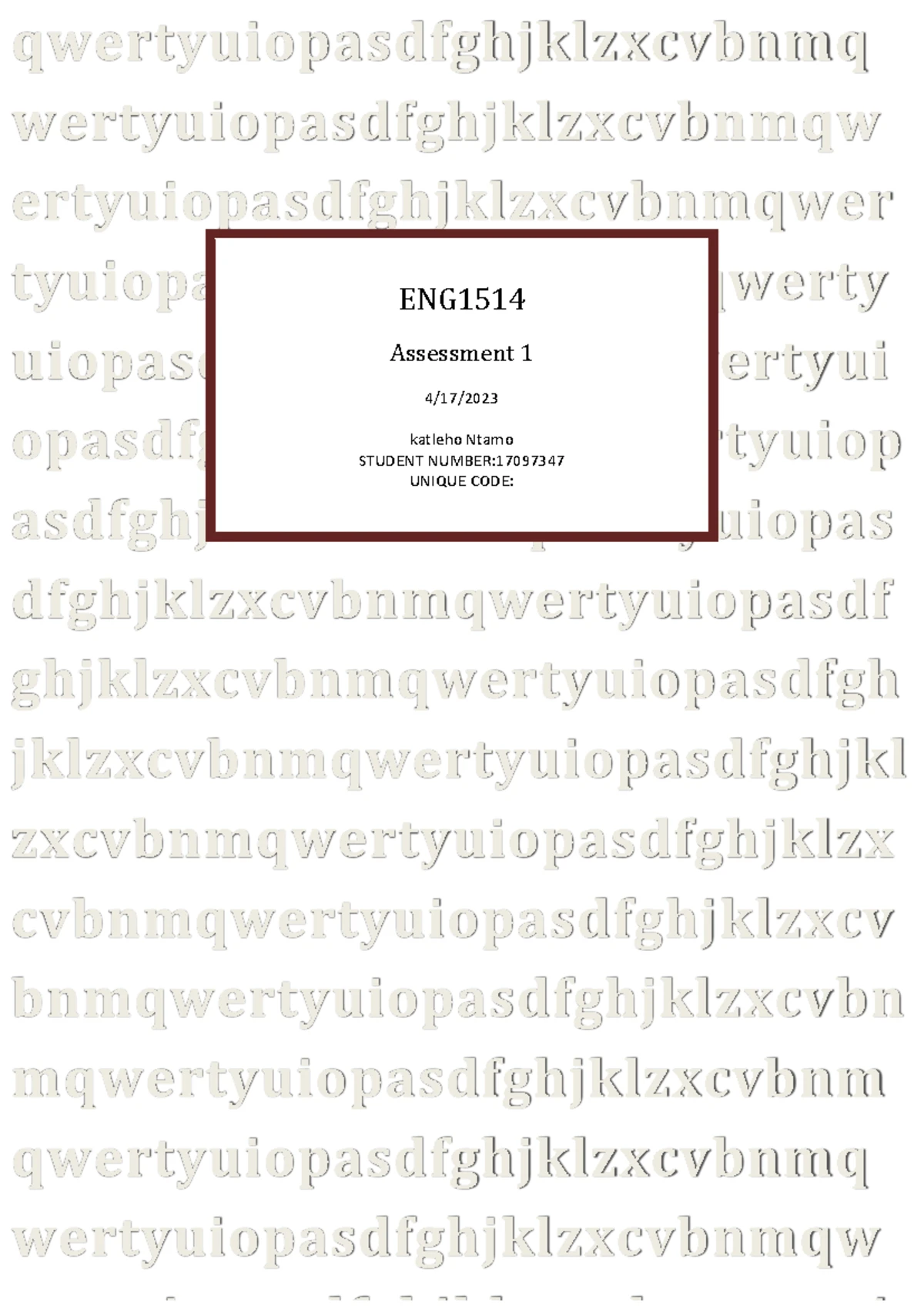 ENG1514 Assignment 3 pdf - ENG1514 - Studocu