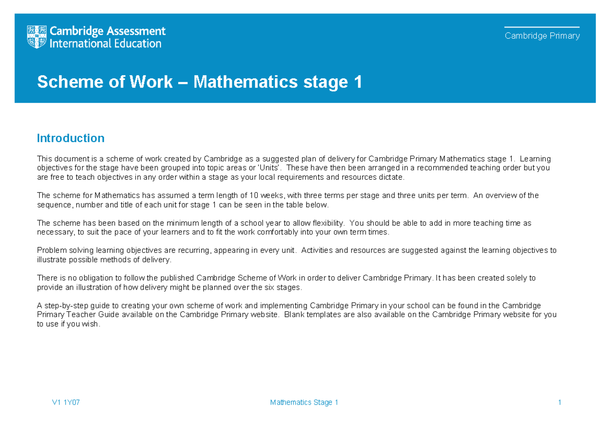 Math-Stage-1 - perfect document - Cambridge Primary Scheme of Work ...