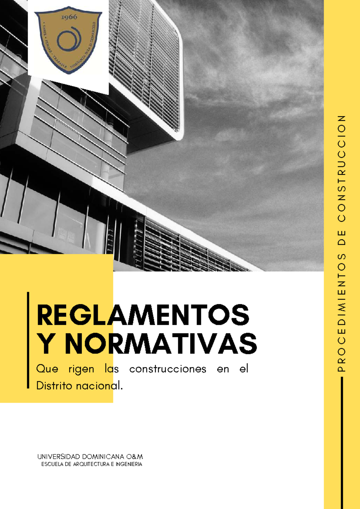 Investigación sobre Normativas y Reglamentos de Construcción en el DN - Studocu