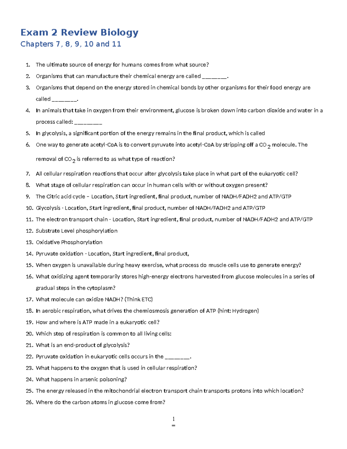 Biology Exam 2 Review: Cell Cycle, Mitosis, Meiosis, & Photosynthesis ...