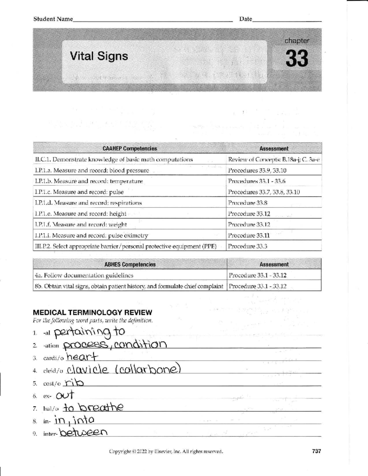 Chapter 33: Vital Signs - Review & Exercises for Health Professionals ...