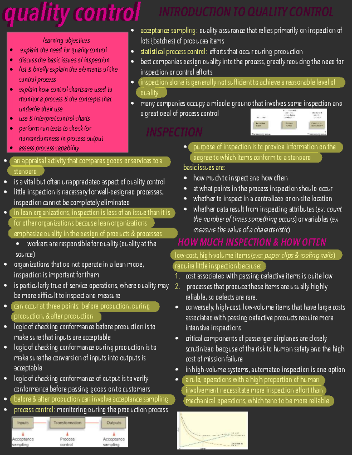 Quality Control and Process Capability Analysis (OM 101) - Studocu