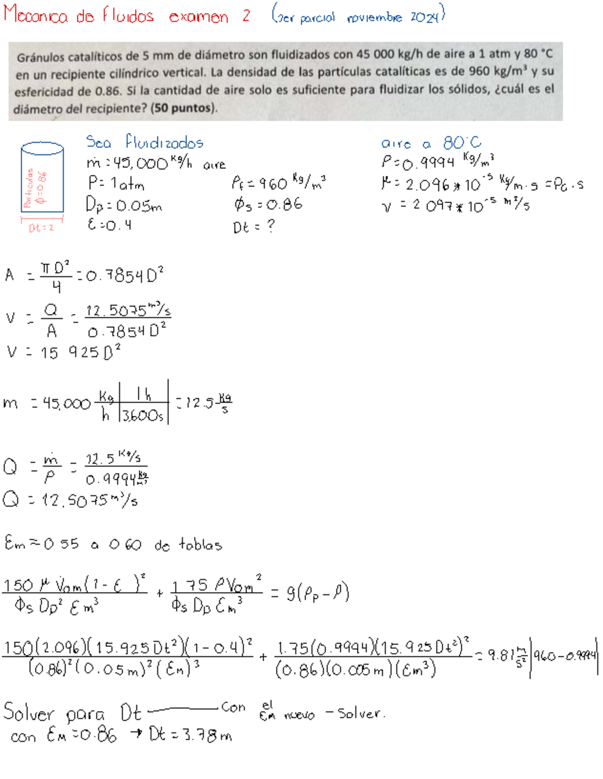 Mecflu 7 - Examen 2 de Mecánica de Fluidos (3er Parcial Nov 2024) - Studocu