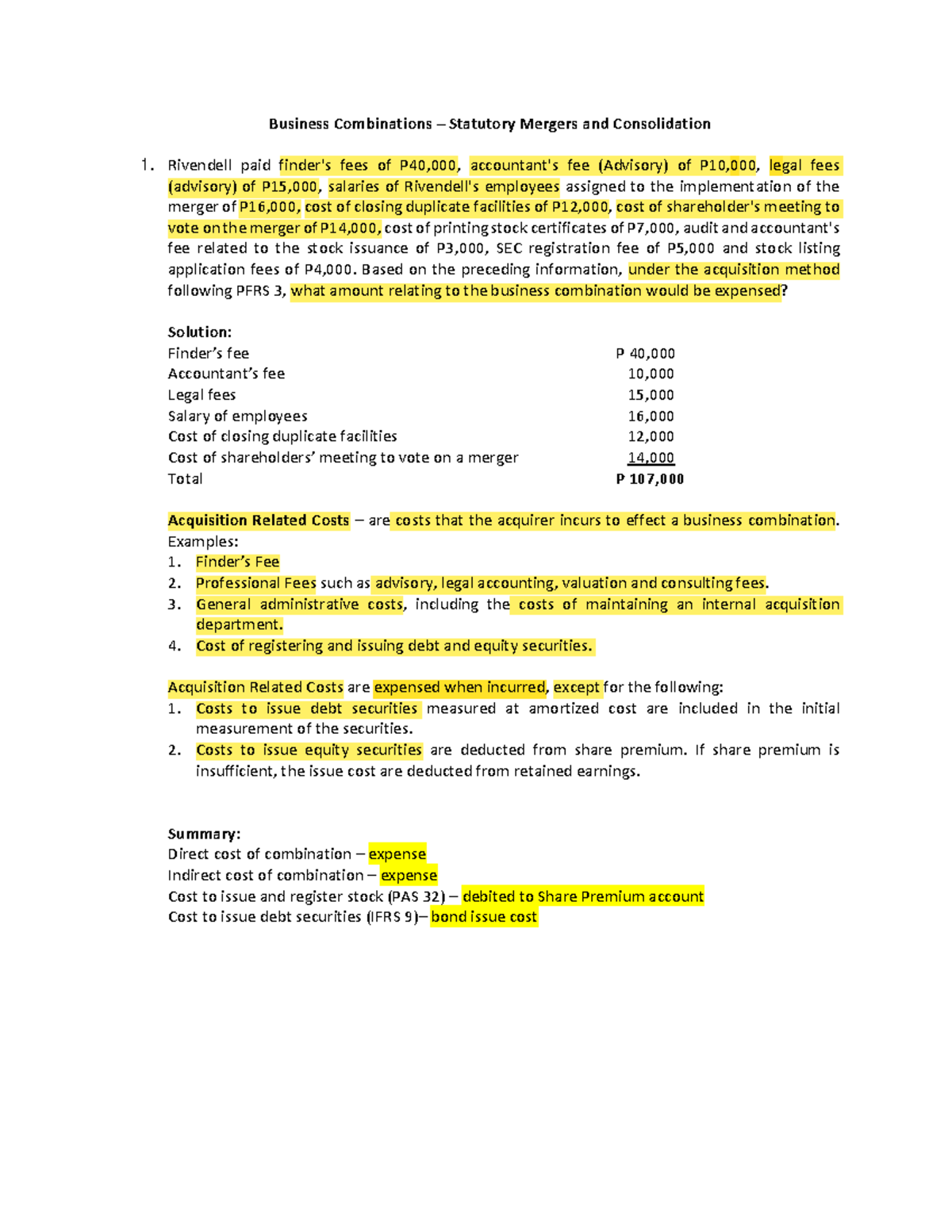 Business Combinations: Insights on Statutory Mergers & Consolidation ...