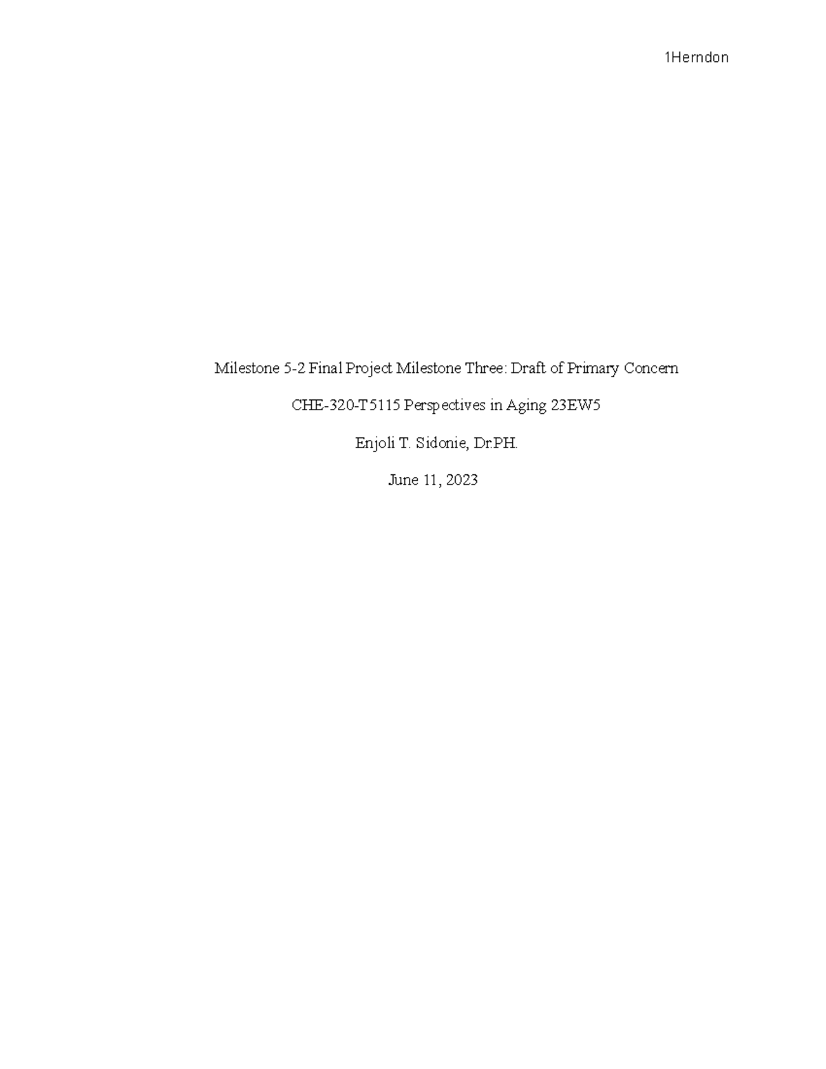 CHE-320-T5115 Milestone 5-2 Final Project: Mobility & Aging Concerns ...
