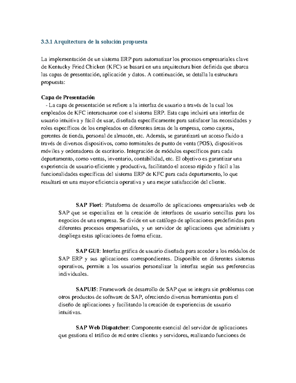 Arquitectura Empresarial PAR KFC: Propuesta de ERP y Soluciones Clave ...