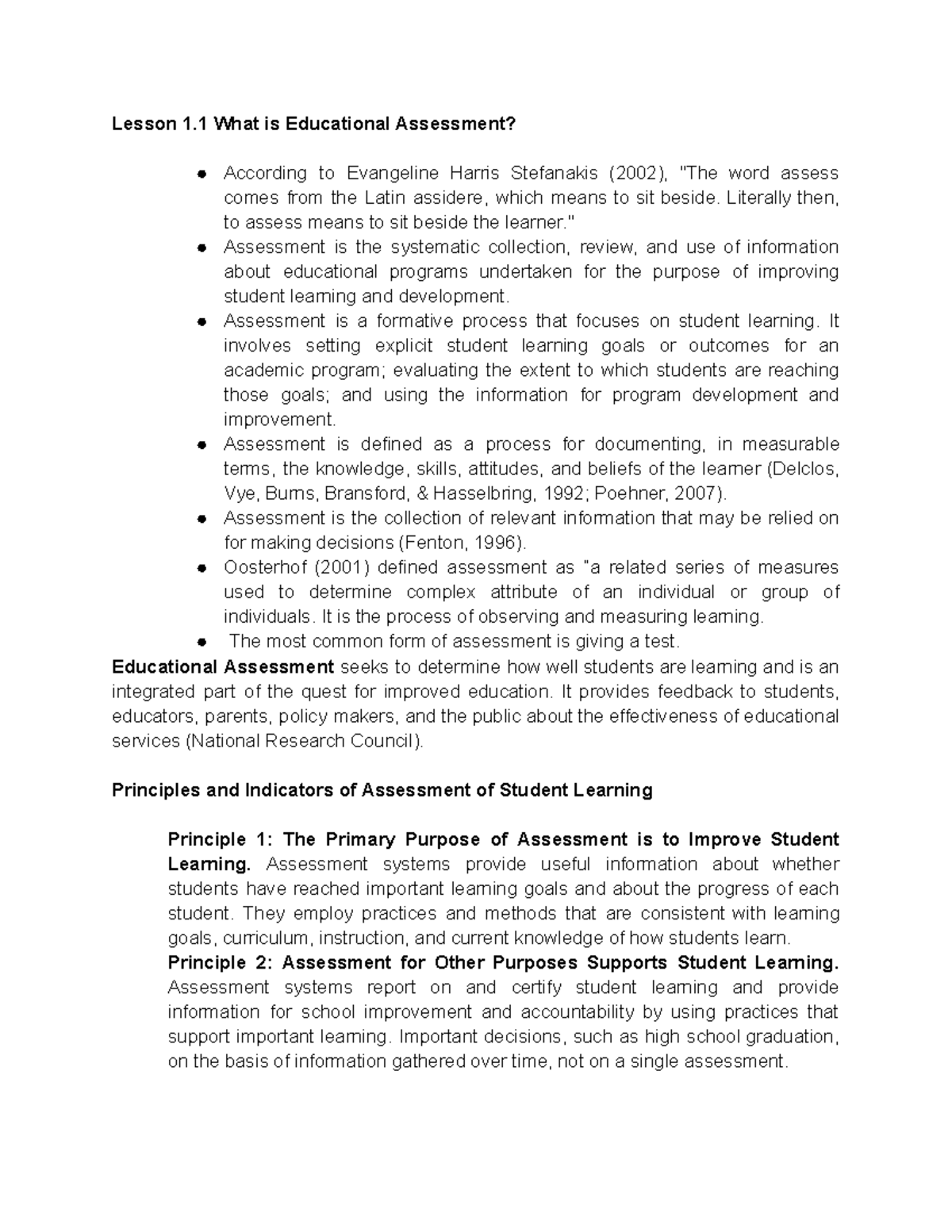 Assessment in Learning 1 (Lesson 1.1): Understanding Educational ...