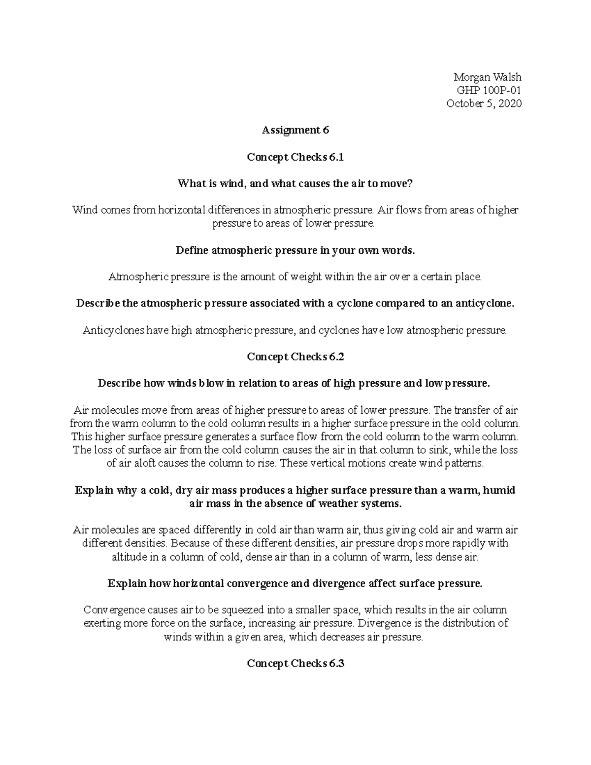 Assignment 6 - Reading questions with answers - Morgan Walsh GHP 100P ...