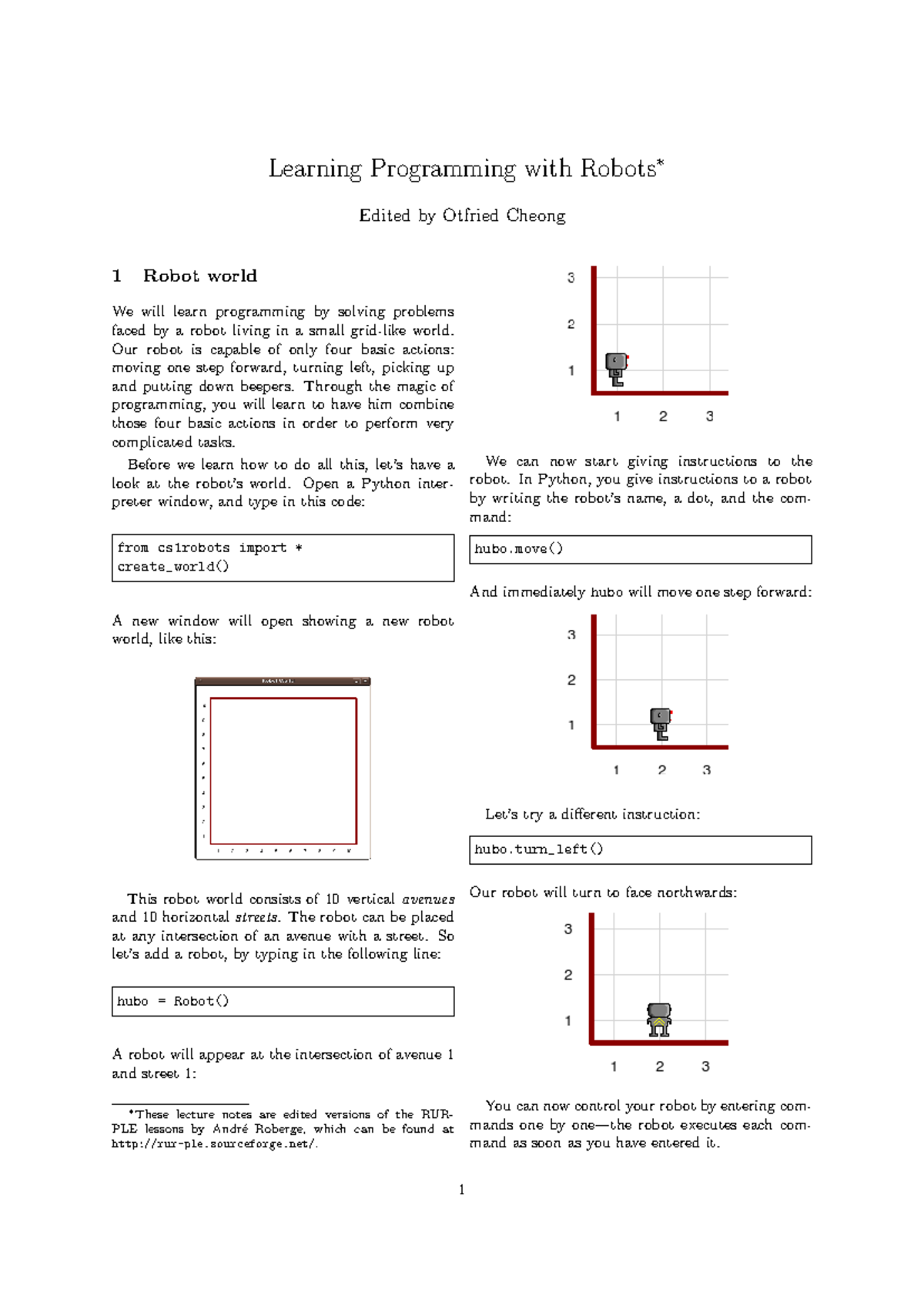 Robots Python Programming Intro To Robot Control Tasks Studocu