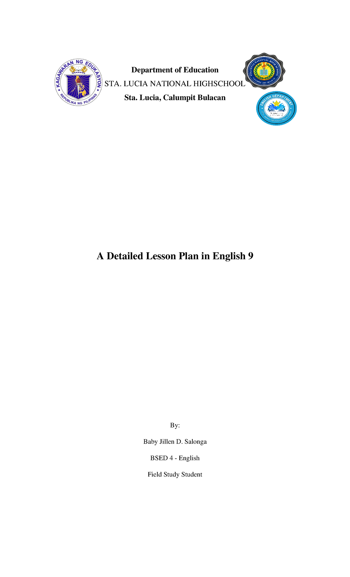 Detailed Lesson Plan for English 9: Making Predictions - Studocu
