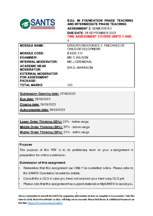 [Solved] SELECT the characteristic of a Foundation Phase learner that ...