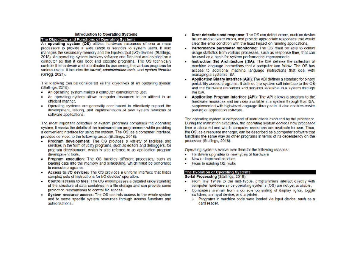 01 Handout: Study Notes for Upcoming Assessments and Exams - Studocu