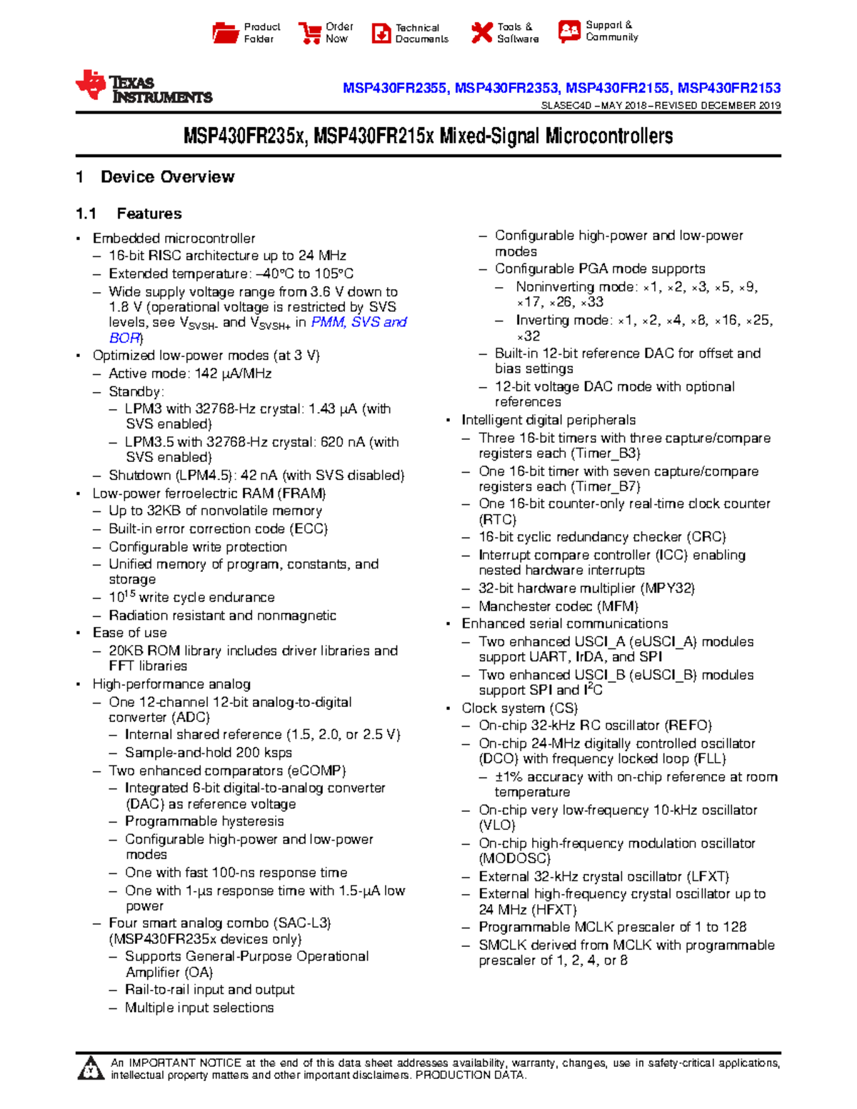 MSP430 Microcontrollers: Technical Overview & Development Tools Guide - Studocu