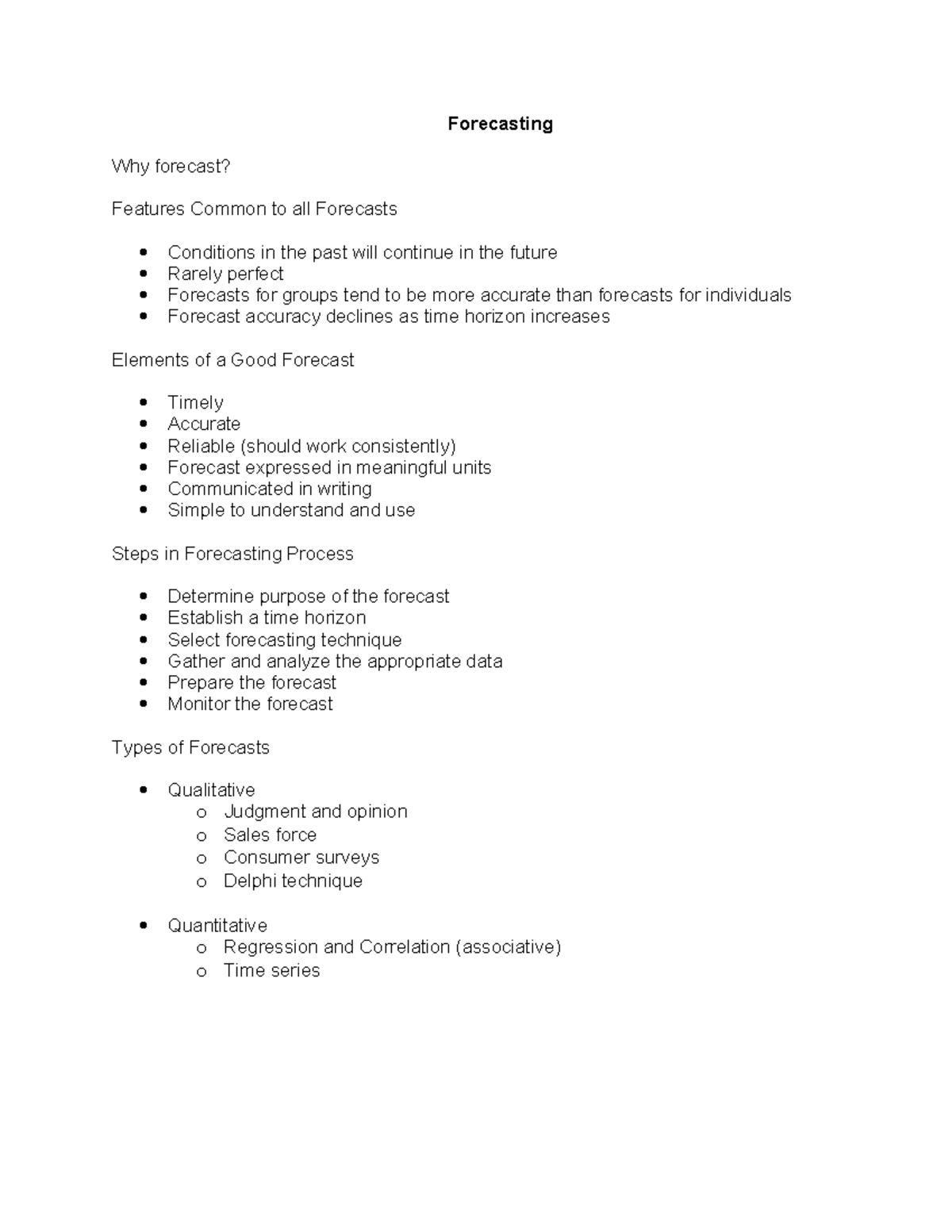 Forecasting Techniques in Marketing Management (MKTG 101) - 13th ...