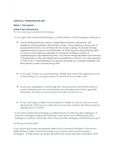 Assignment 2- critical thinking - Week Two Assignment: Journal Chamberlain University College of ...