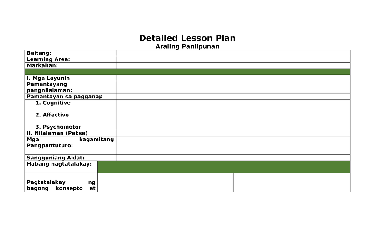 Detailed Lesson Plan in Araling Panlipunan AP 10 - Studocu