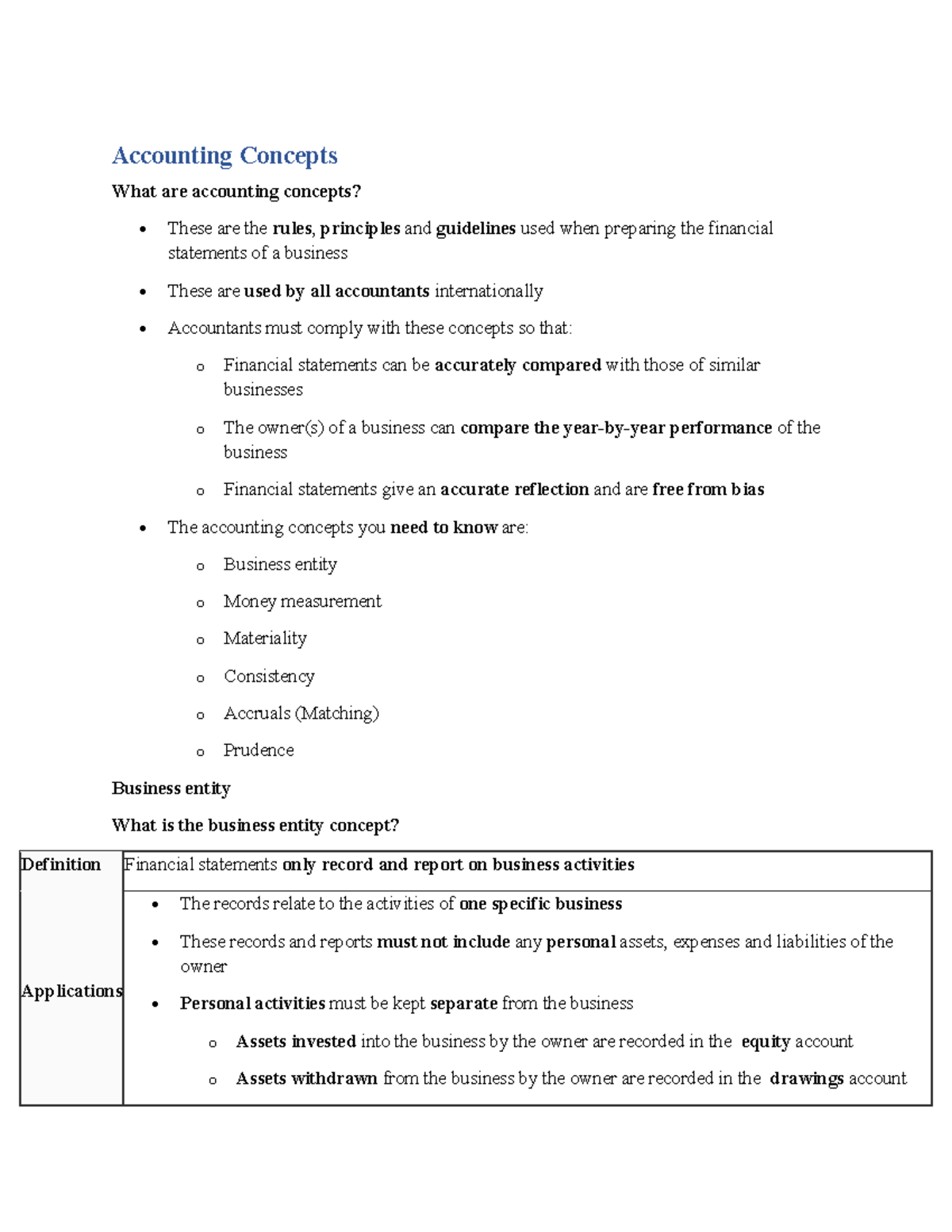 Accounting Concepts - Essential Principles for Financial Statements ...