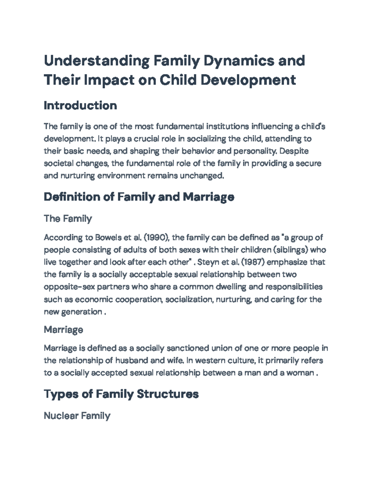 Understanding Family Dynamics and Their Impact on Child Development ...