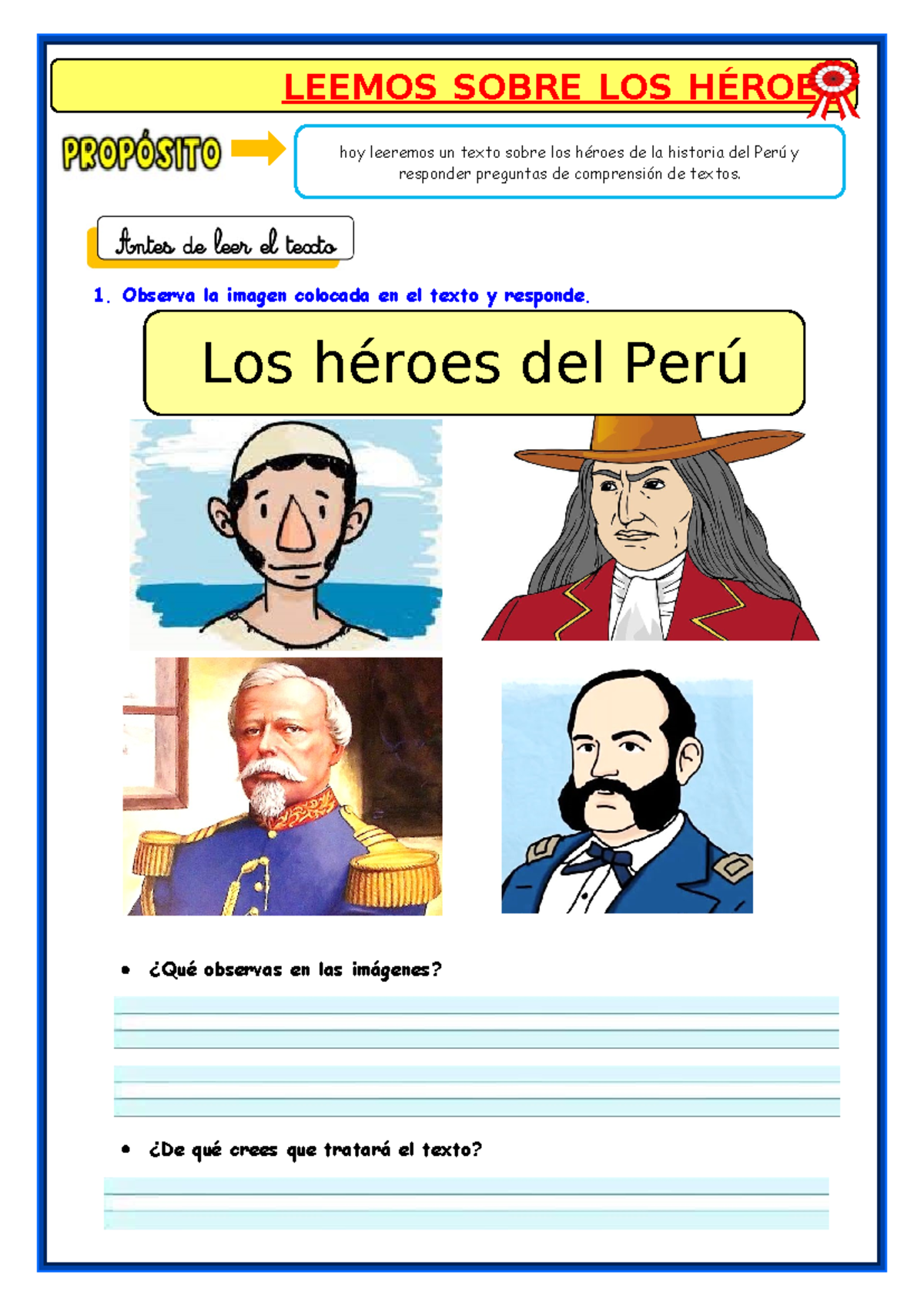 U4 S4 Lección: Héroes del Perú y su Importancia Histórica - Studocu