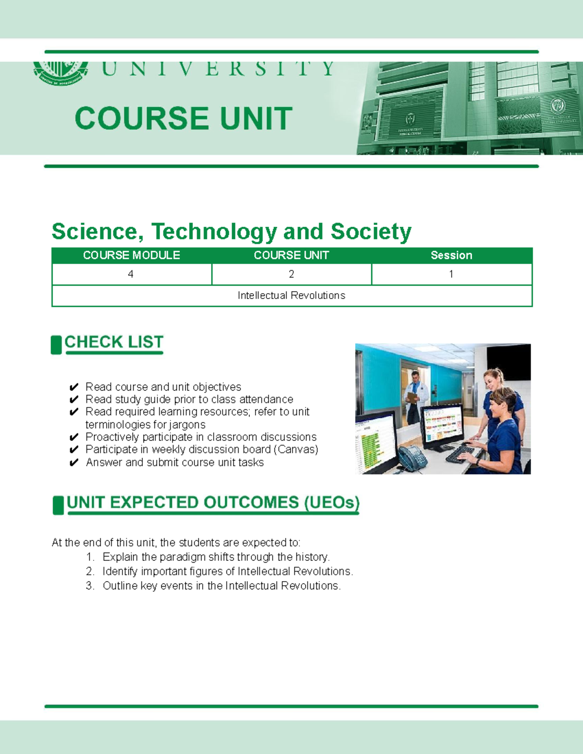 Course Unit 4 - Intellectual Revolutions: Key Paradigms and Figures ...