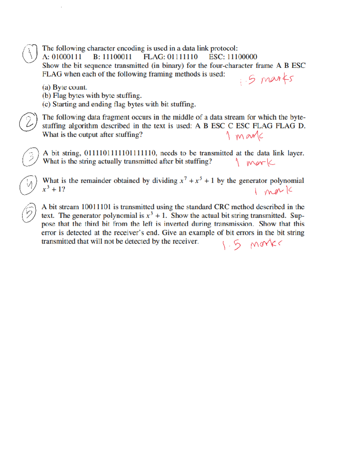 Assignment no2 question - The following character encoding is used in a data link protocol: A: B ...