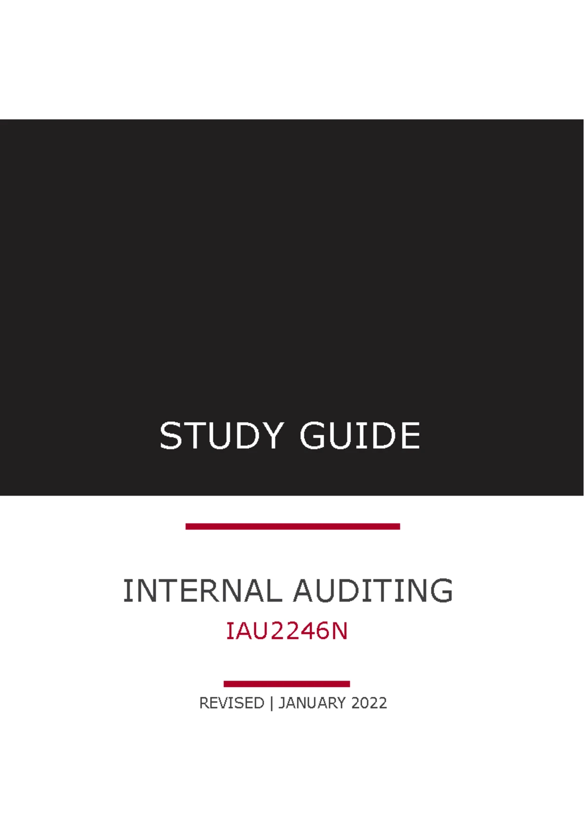Unit 1: Introduction to Internal Auditing - AIA8X Module 2024 - Studocu