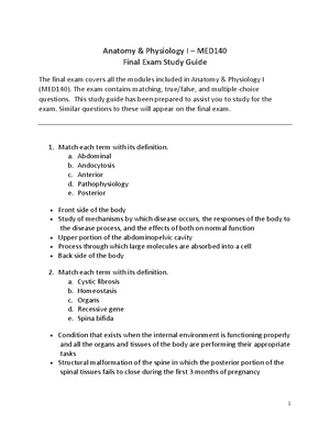 Medical Coding II - MED1 17 Final Exam Study Guide Overview - Studocu