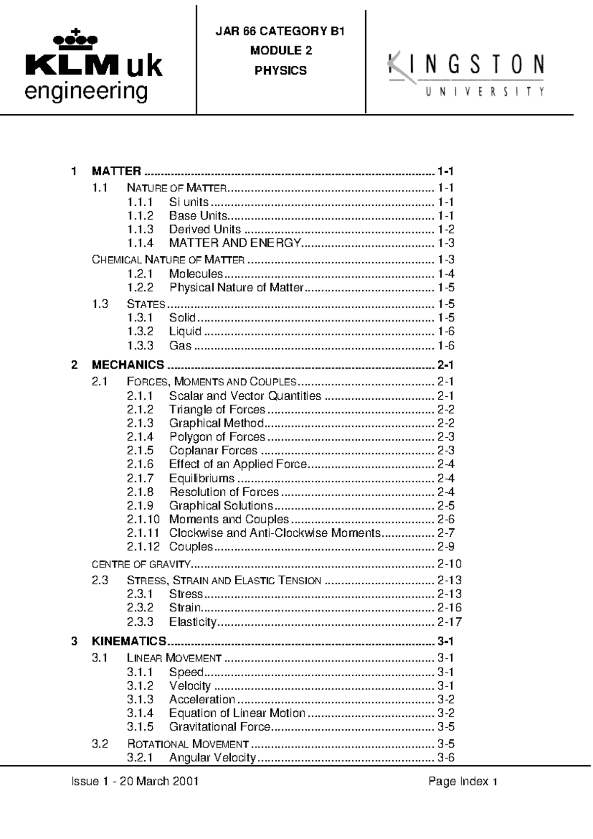 EASA Part-66 Module 2 Physics: Comprehensive Study Guide - Studocu