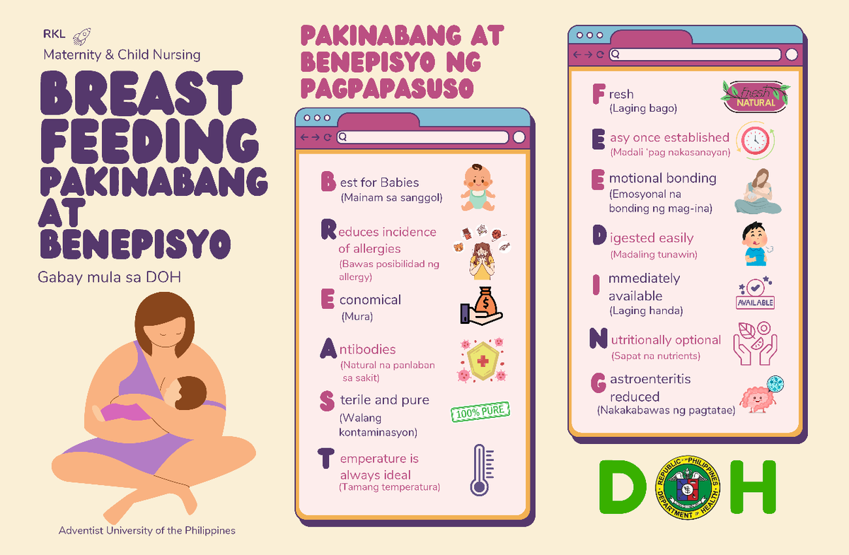 Breastfeeding Benefits: Maternity & Child Nursing Brochure (RKL) - Studocu