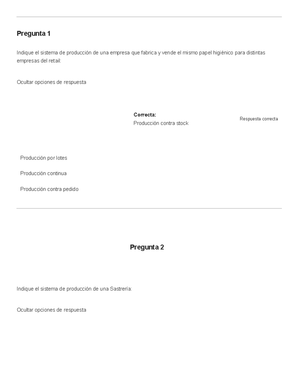 Examen de Gestión de Operaciones - Respuestas y Preguntas Clave - Studocu