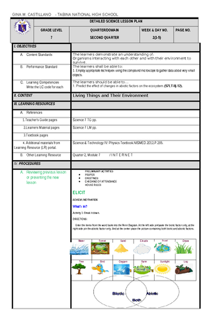 Q3 LE Science 7 Lesson 3 Week 3 - 7 Lesson Exemplar for Science Lesson ...